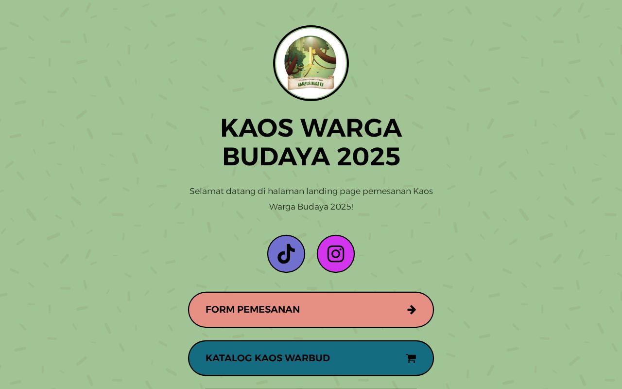 Kaos Warga Budaya 2025